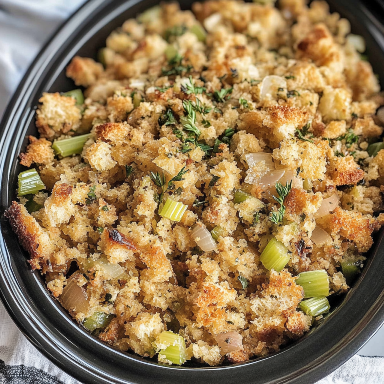 5-Ingredient Slow Cooker Dressing - Easy Stuffing Recipe for Crockpot ...